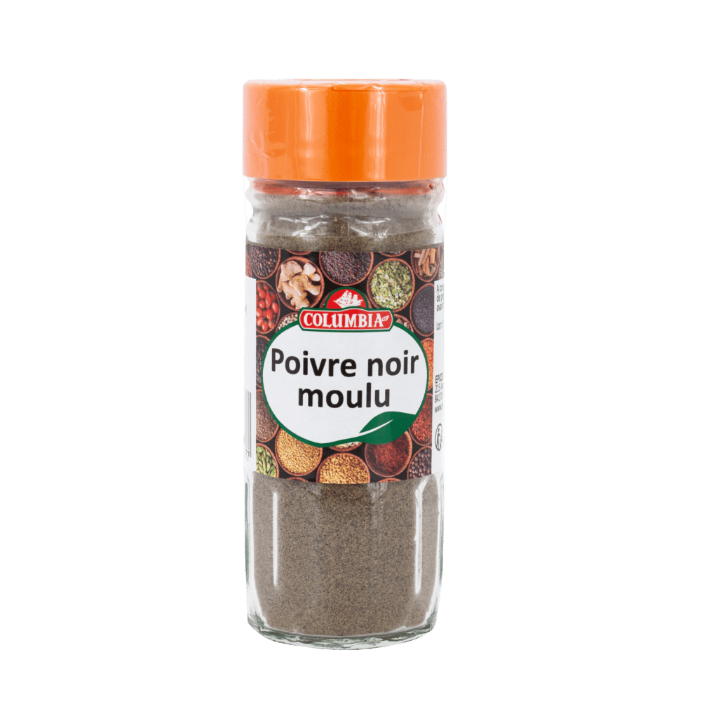 POIVRE NOIR MOULU - FLACON 50G COLUMBIA | Épices Fuchs